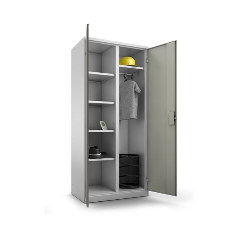 Putz,- Material- und Kleiderschrank, Kleider-Akten-Einteilung, Links